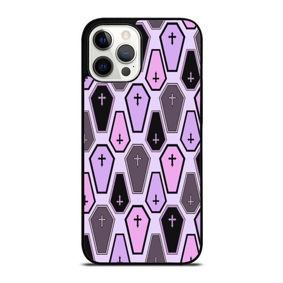 Accessories | Black Purple Pastel Goth Coffin Anime Kawaii Iphone Case ...